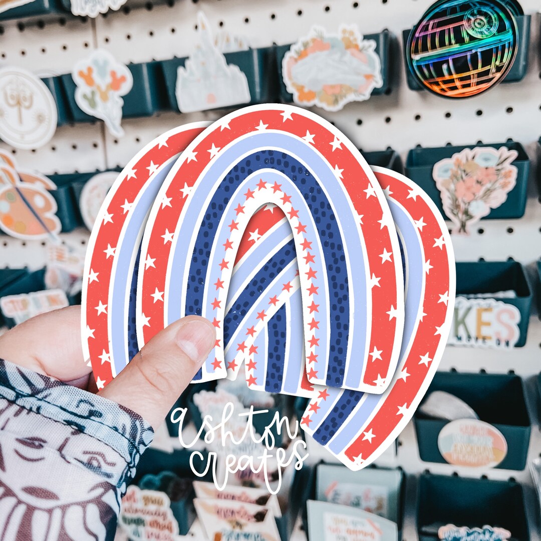Americana Rainbow Decal // Aesthetic Decal - Etsy