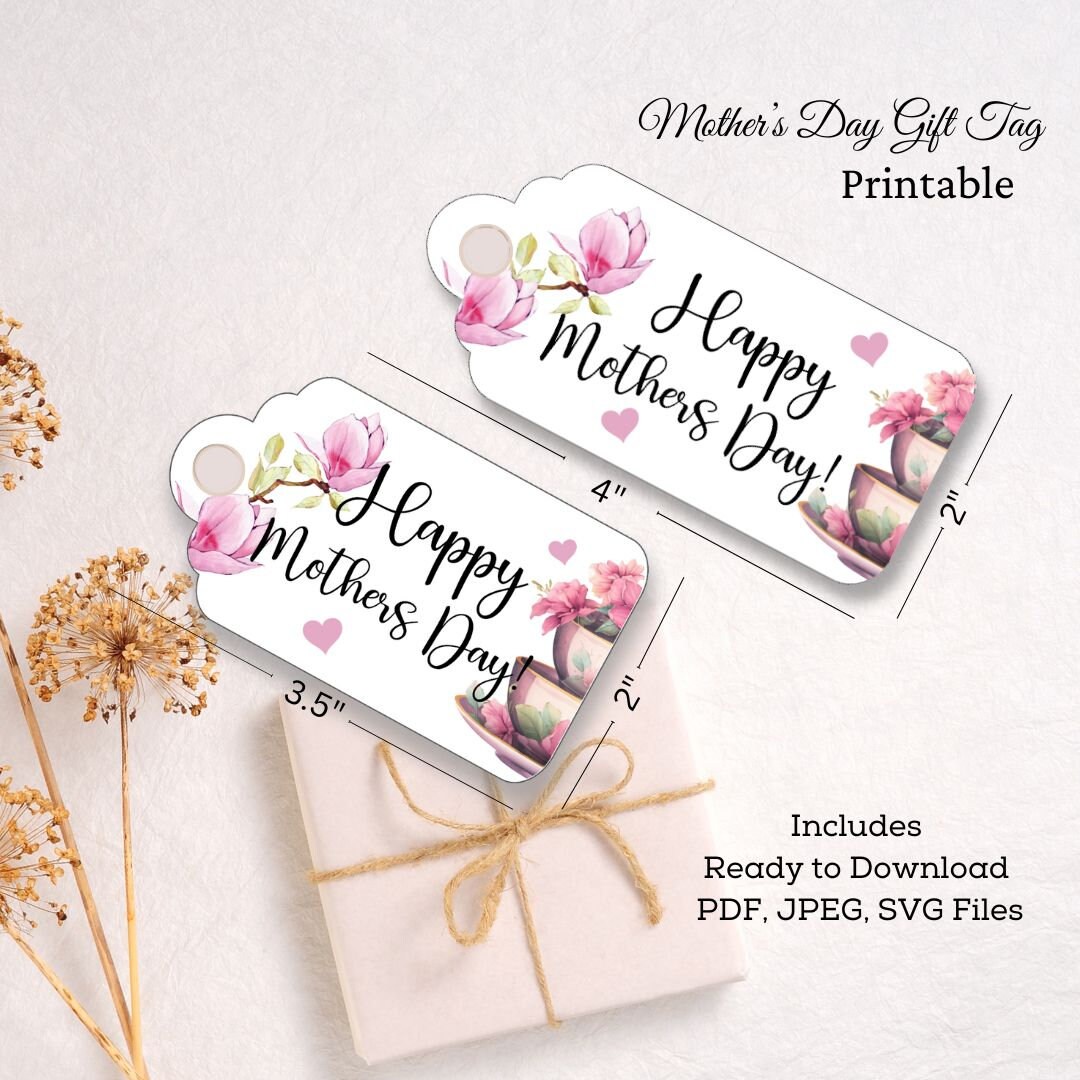 Printable Mothers Day Tags Gift Tags for Moms Mothers Printable Gift ...
