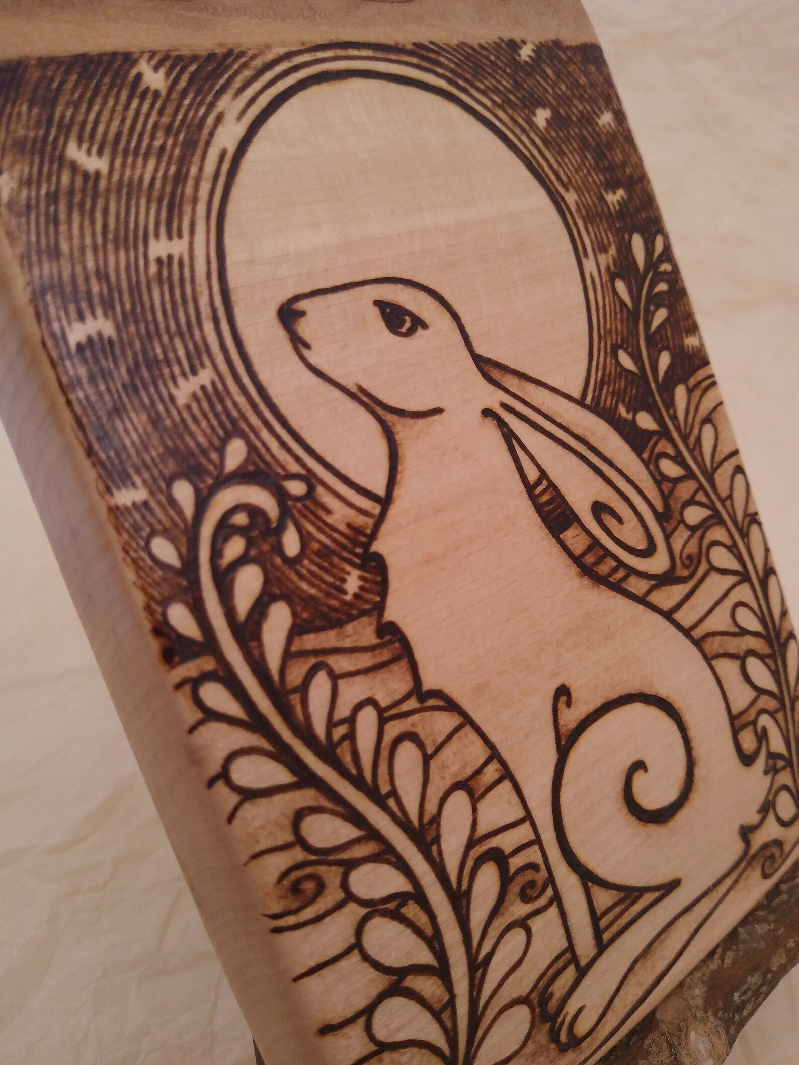 Pyrography Hare Plaque Woodburning Handmade in Wales Welsh - Etsy