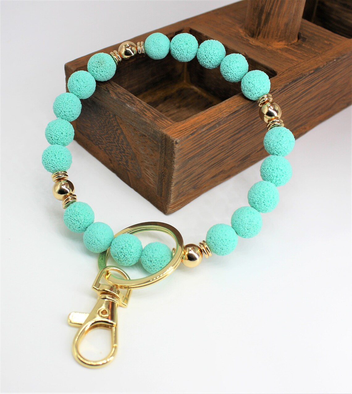 Custom Beaded Bangle Key Chain Polymer Clay Beads Keychain - Etsy