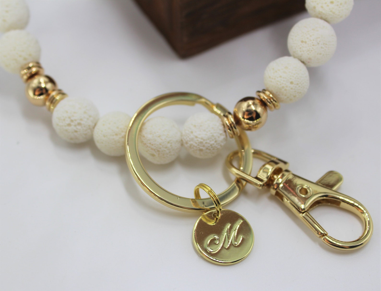 Custom Beaded Bangle Key Chain Polymer Clay Beads Keychain - Etsy