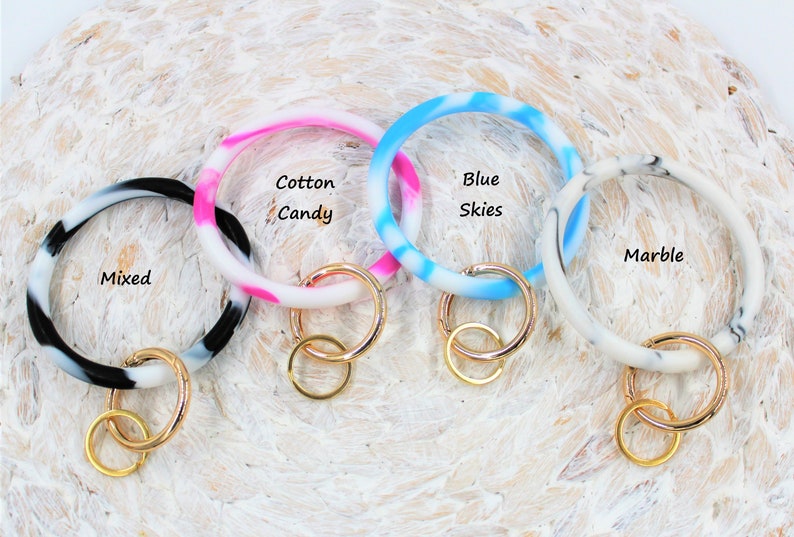 Silicone Key Ring Keychain Bracelet Round Silicone - Etsy