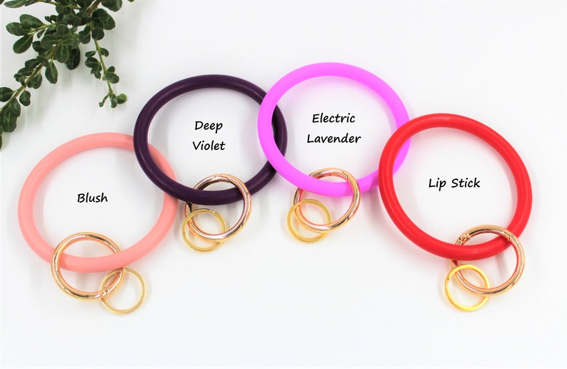 Silicone Key Ring Keychain Bracelet Round Silicone - Etsy