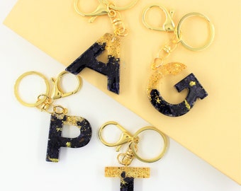 Resin Alphabet Keyring - Etsy