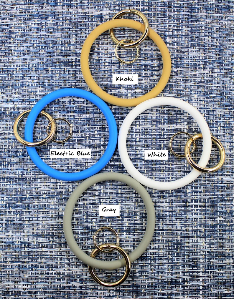 Silicone Key Ring Keychain Bracelet Round Silicone - Etsy