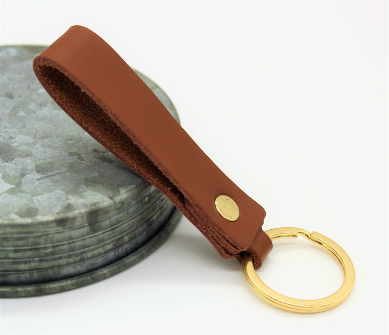 Leather Keychain Strap Key Fob Valet Key Monogram for - Etsy