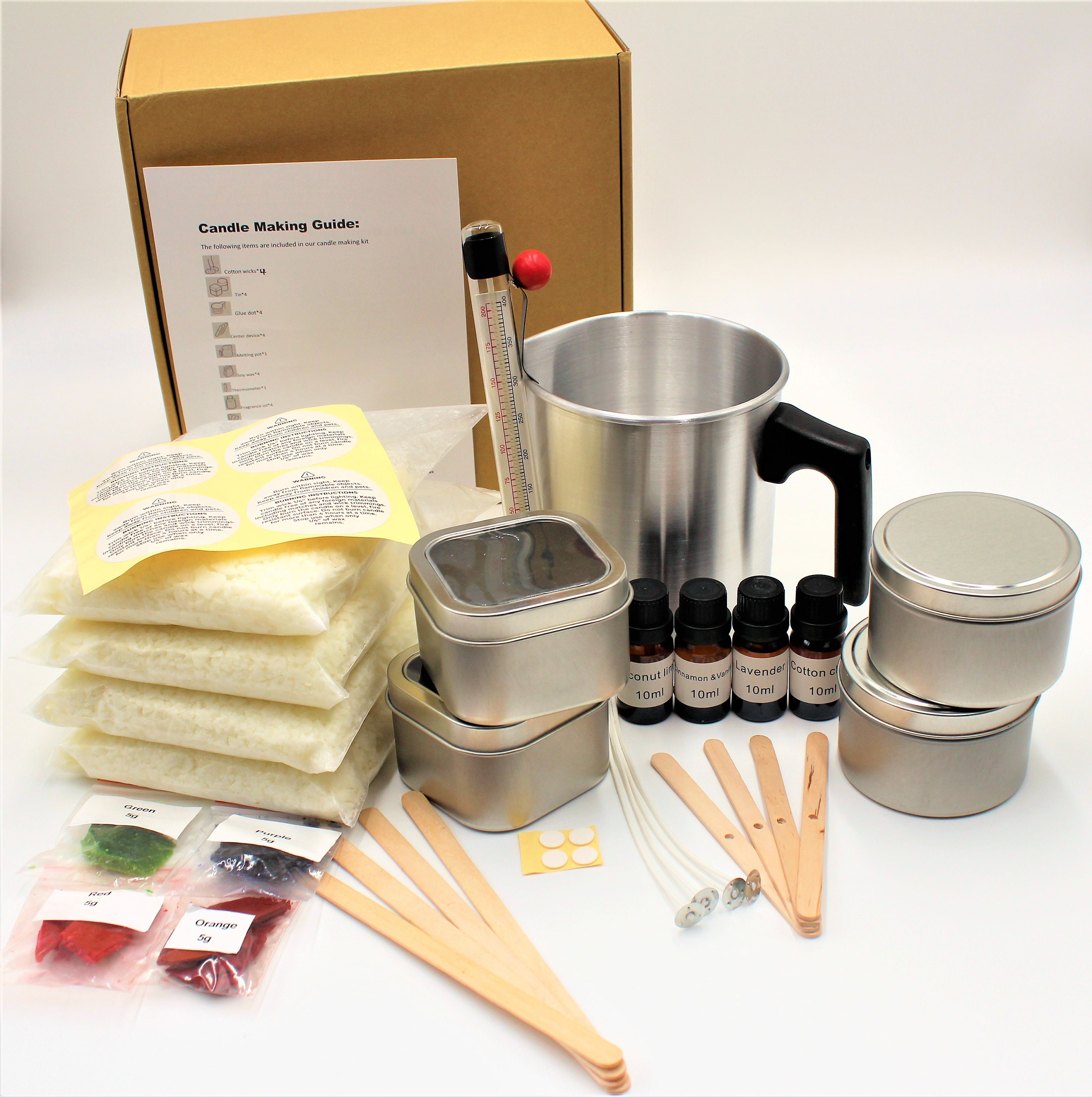 Complete DIY Candle Making Kit Supplies Large Scented Soy - Etsy