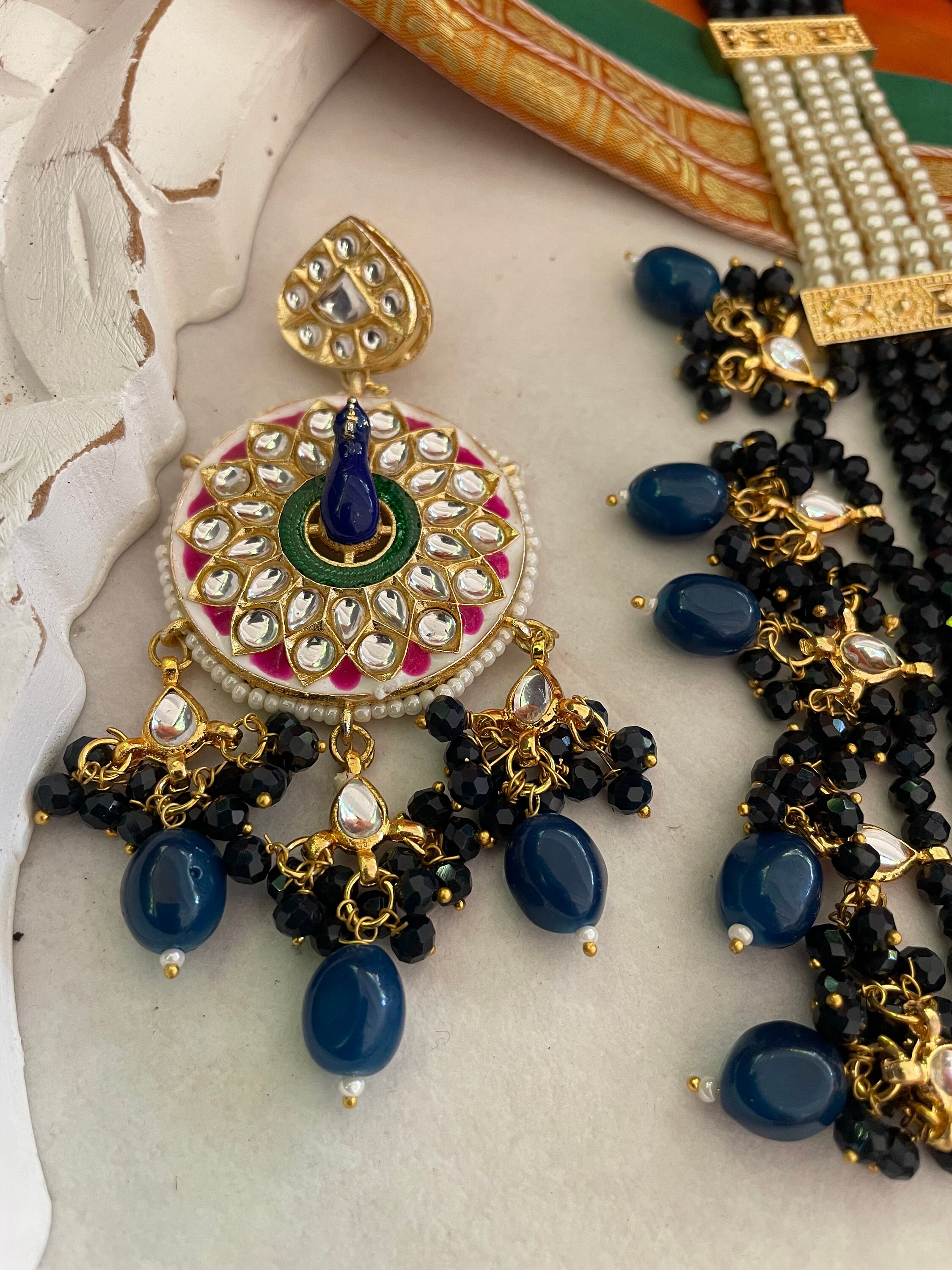 Indian Traditional Long Rani Haar Peacock Necklace Jewellery Set.long ...