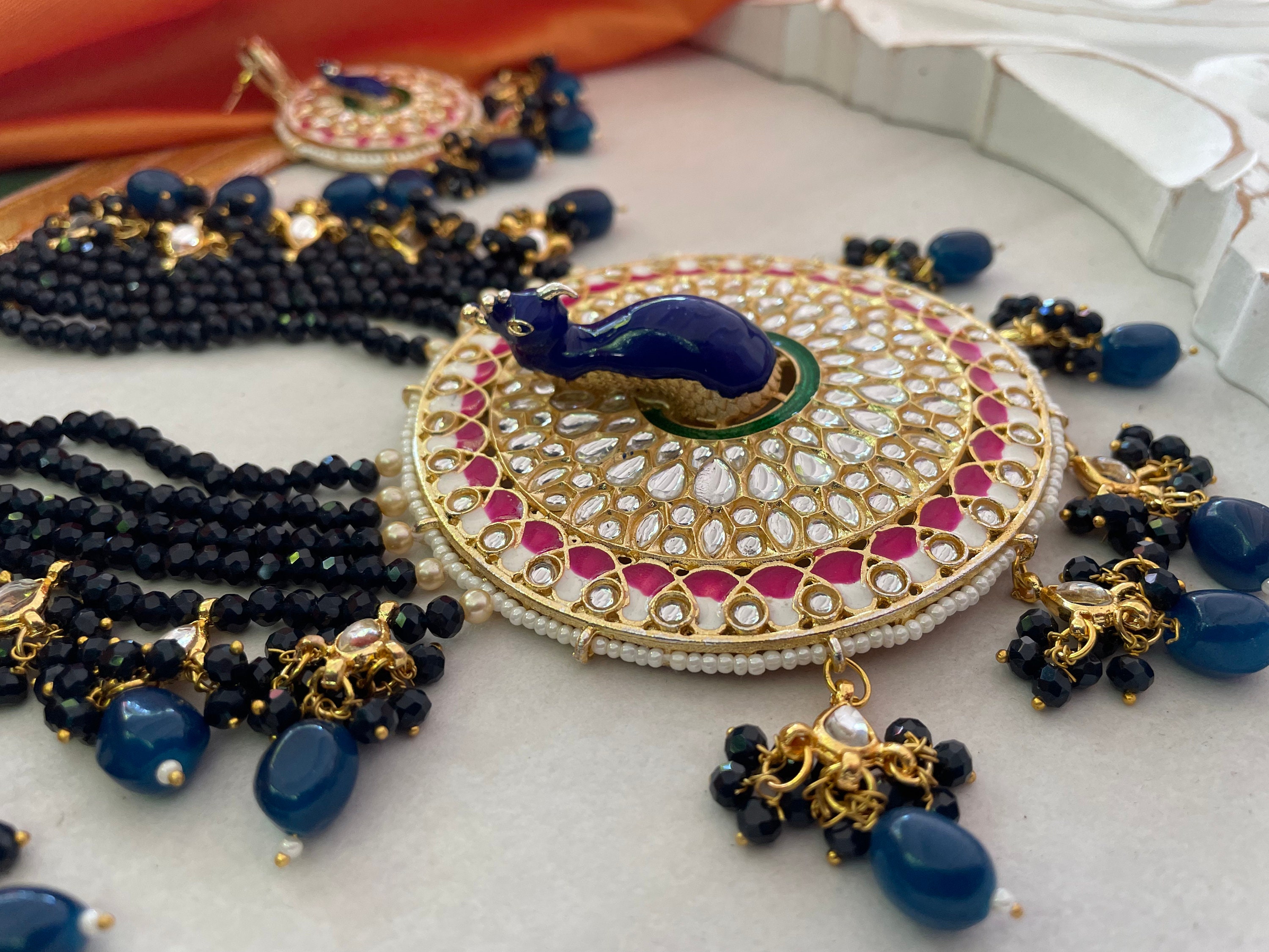 Indian Traditional Long Rani Haar Peacock Necklace Jewellery Set.long ...