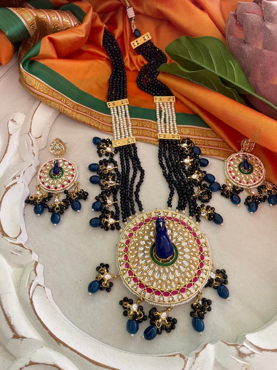 Indian Traditional Long Rani Haar Peacock Necklace Jewellery - Etsy