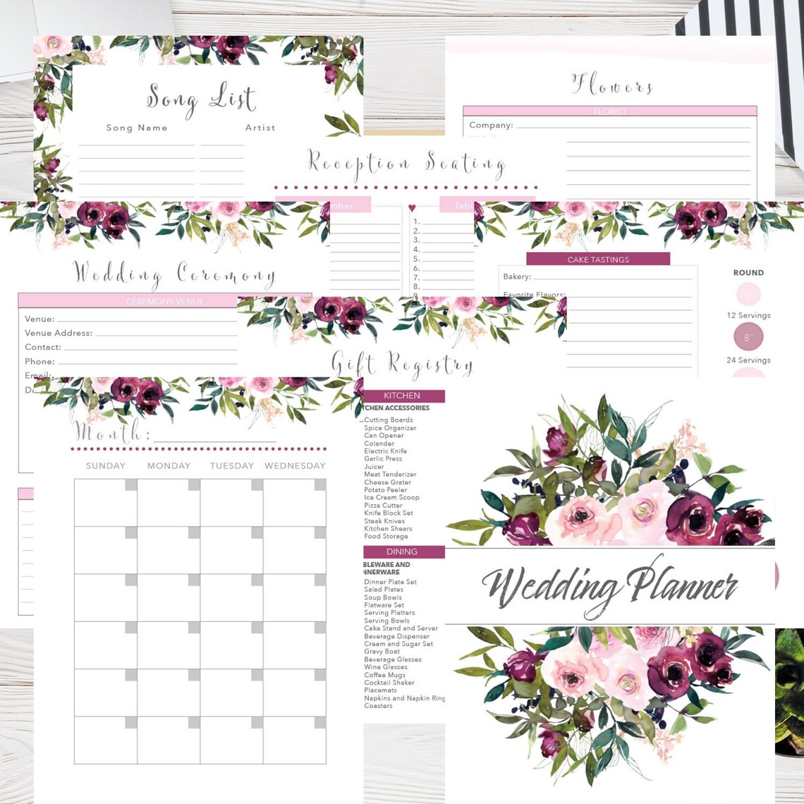 Wedding Planner Printable Wedding Planning Book Printable | Etsy