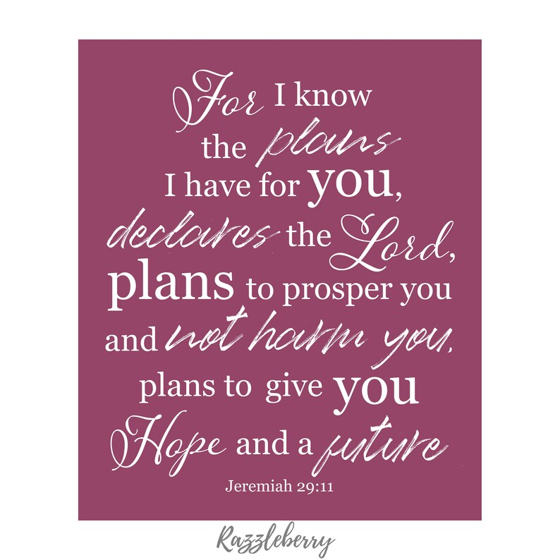 Scripture BLANKET | Jeremiah 29:11 | for I Know the Plans ...