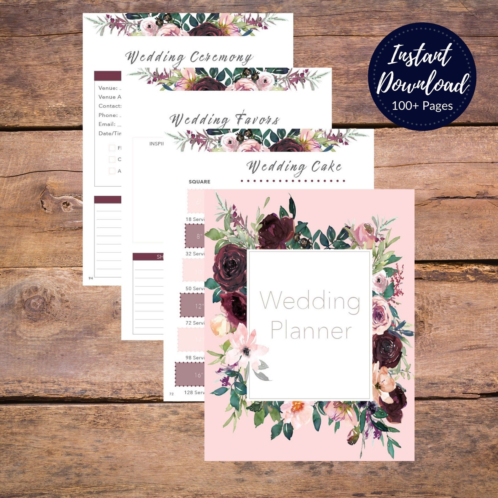 Wedding Planner Printable Wedding Planning Book Printable | Etsy