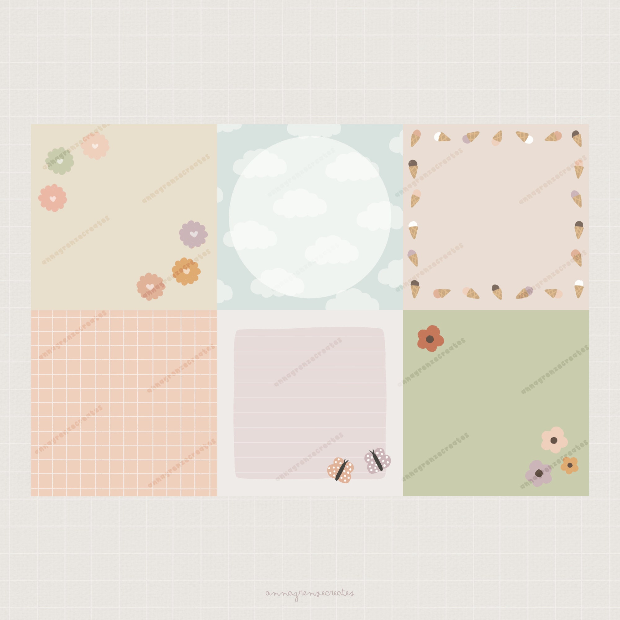 Digital Memo Pad Stickers, Summer, Flower Goodnotes Stickers, Digital ...