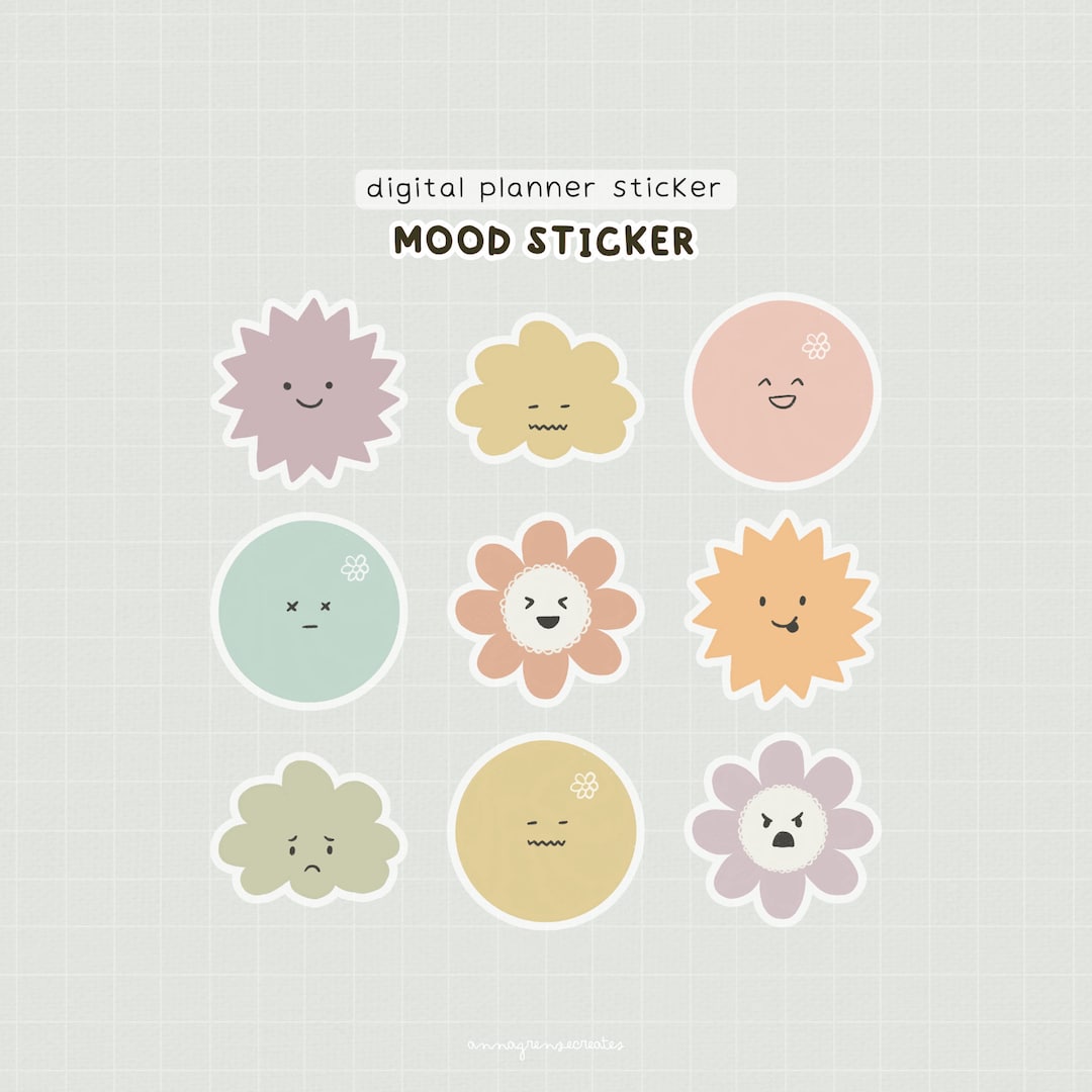 Mood Stickers, Emoji Stickers, Flower Emoji Stickers, Faces Stickers ...