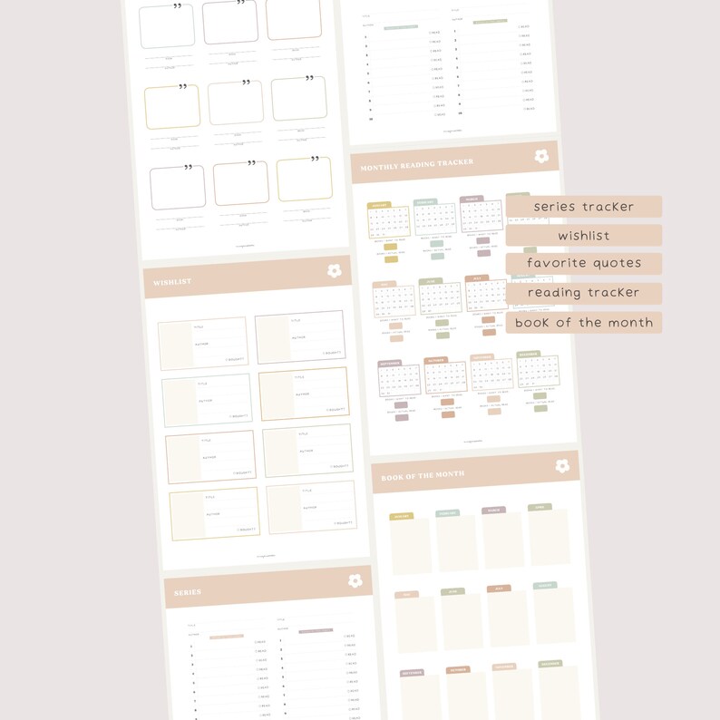 Digital Reading Journal, Goodnotes Planner, Book Journal, Digital ...