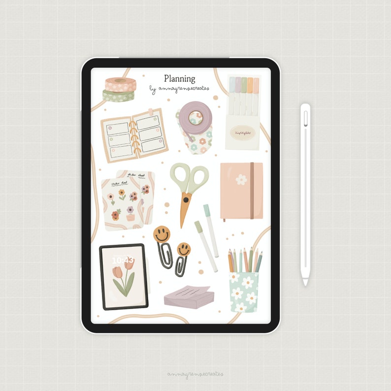 Planning Digital Stickers, Goodnotes Stickers, Printable Sticker Sheet ...
