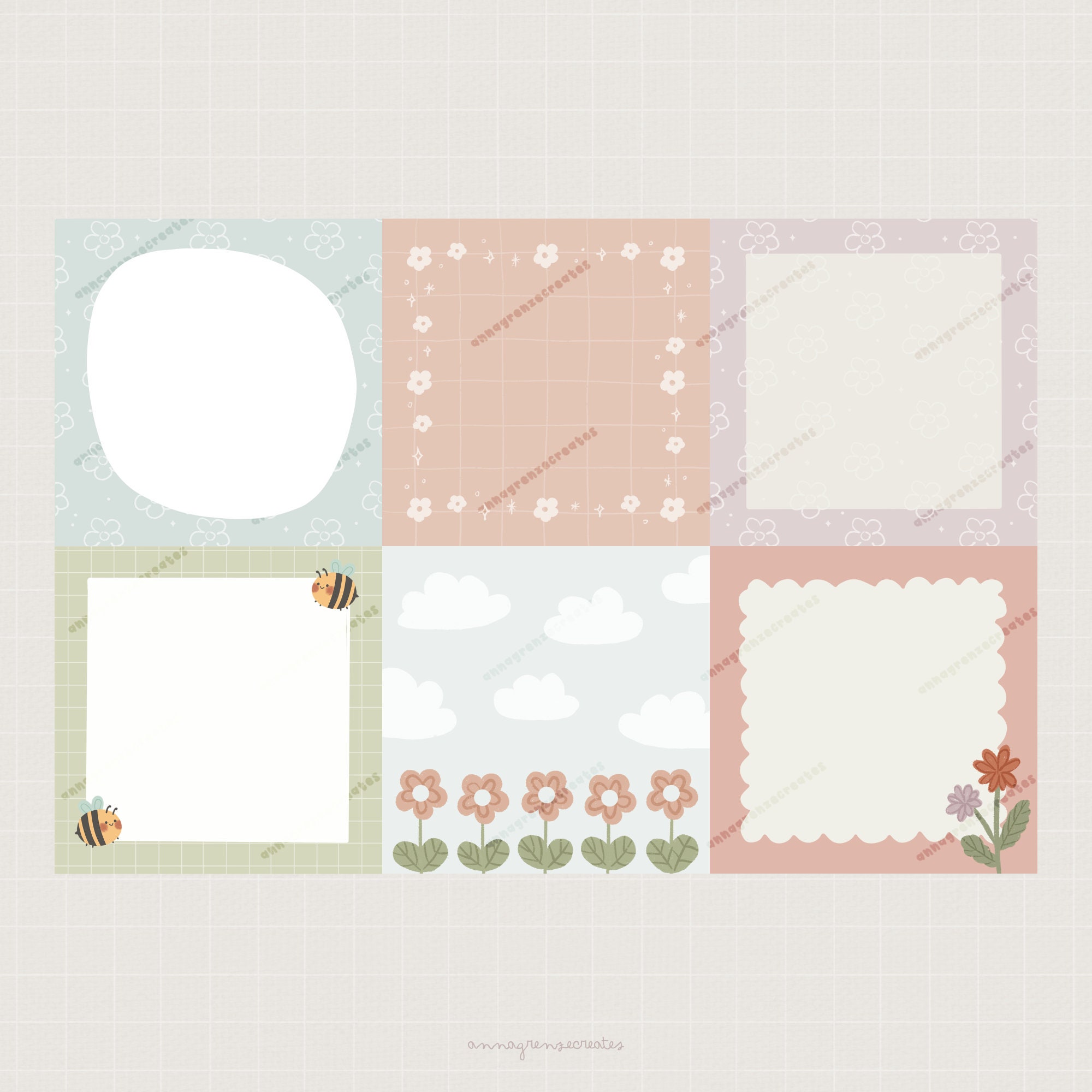 Digital Memo Pad Stickers, Spring,summer Goodnotes Stickers, Digital ...