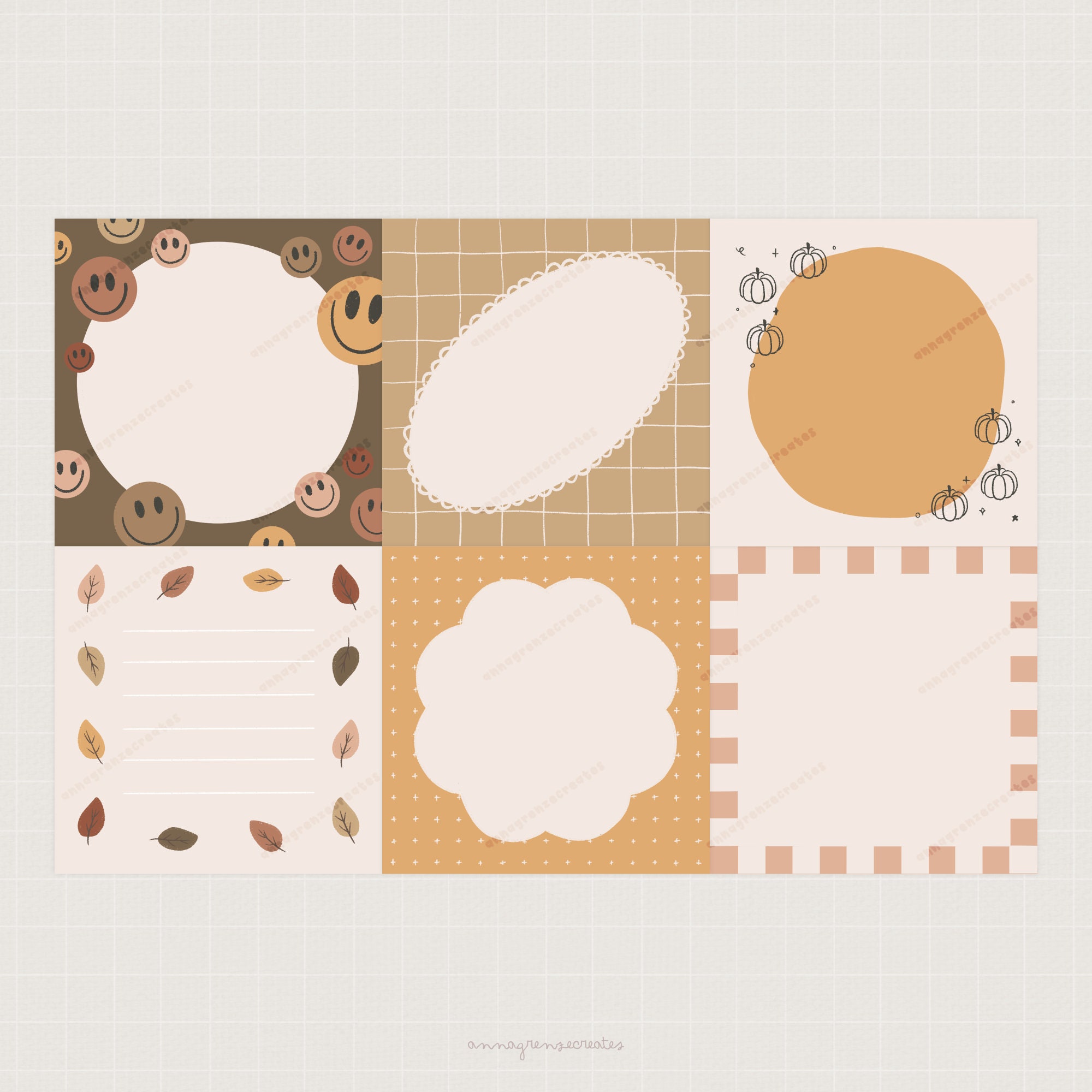 Digital Memo Pad Stickers Fall, Autumn Goodnotes Stickers, Digital ...
