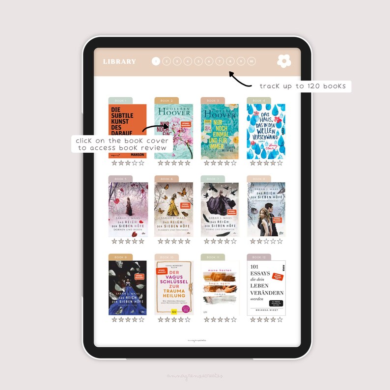 Digital Reading Journal, Goodnotes Planner, Book Journal, Digital ...