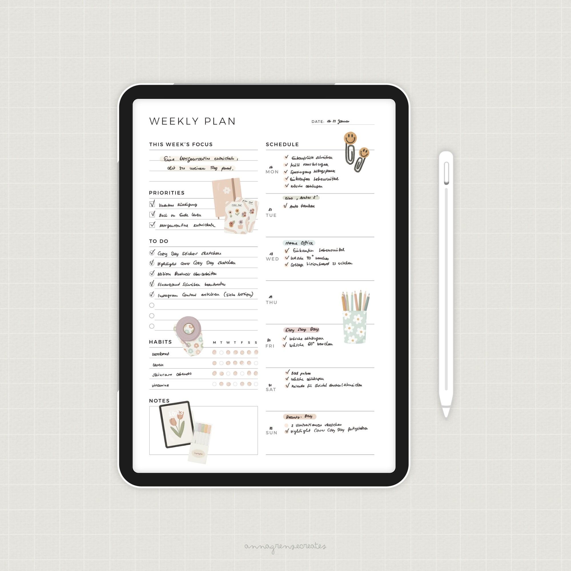 Planning Digital Stickers, Goodnotes Stickers, Printable Sticker Sheet ...