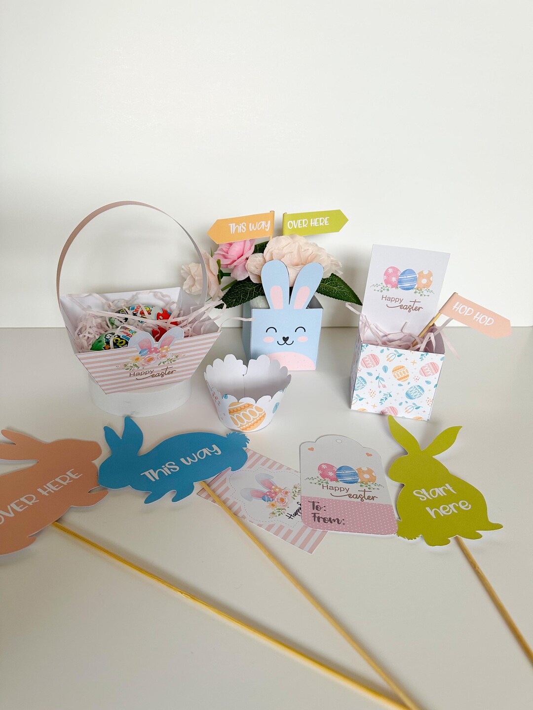 Printable Easter Party Kit: DIY Egg Hunt, Treat Boxes (A4 Download) - Etsy