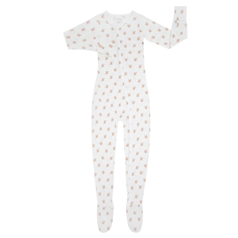 ABDL Teddy Bear- Adult Ribbed Bamboo Footed Pajamas Adult Baby / Diaper ...