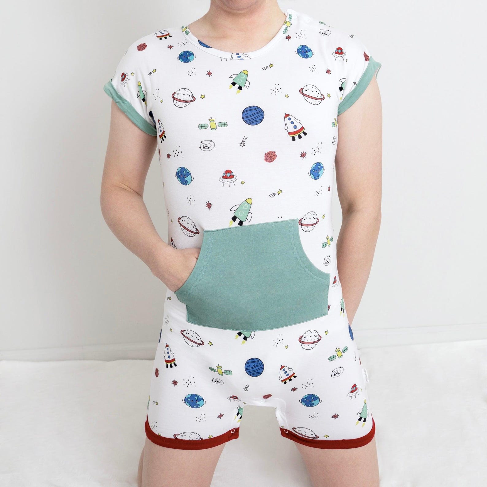 ABDL Adult Baby Romper (lil Space) Bamboo Terry Romper - Etsy