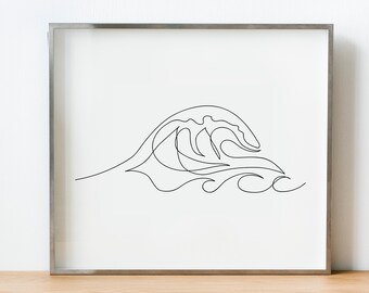 Wave Line Drawing | Etsy