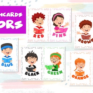 Color Flashcards - Vipkid, Gogokid, ESL Online Teaching - Etsy