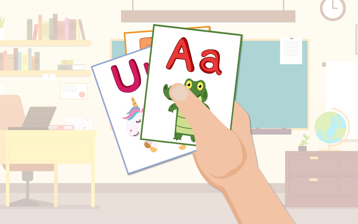 Alphabet Flashcards - Vipkid, Gogokid, ESL Online Teaching - Etsy