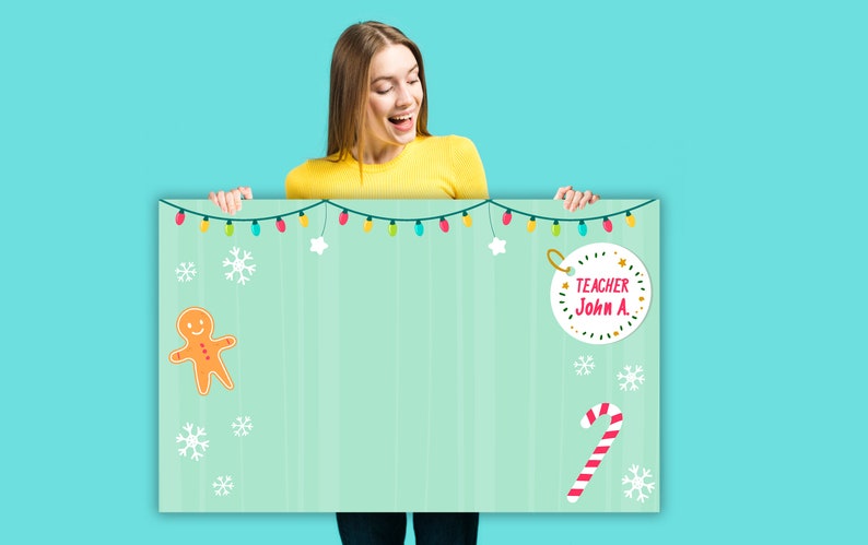Customizable Christmas Classroom Background - ESL Online Teaching ...