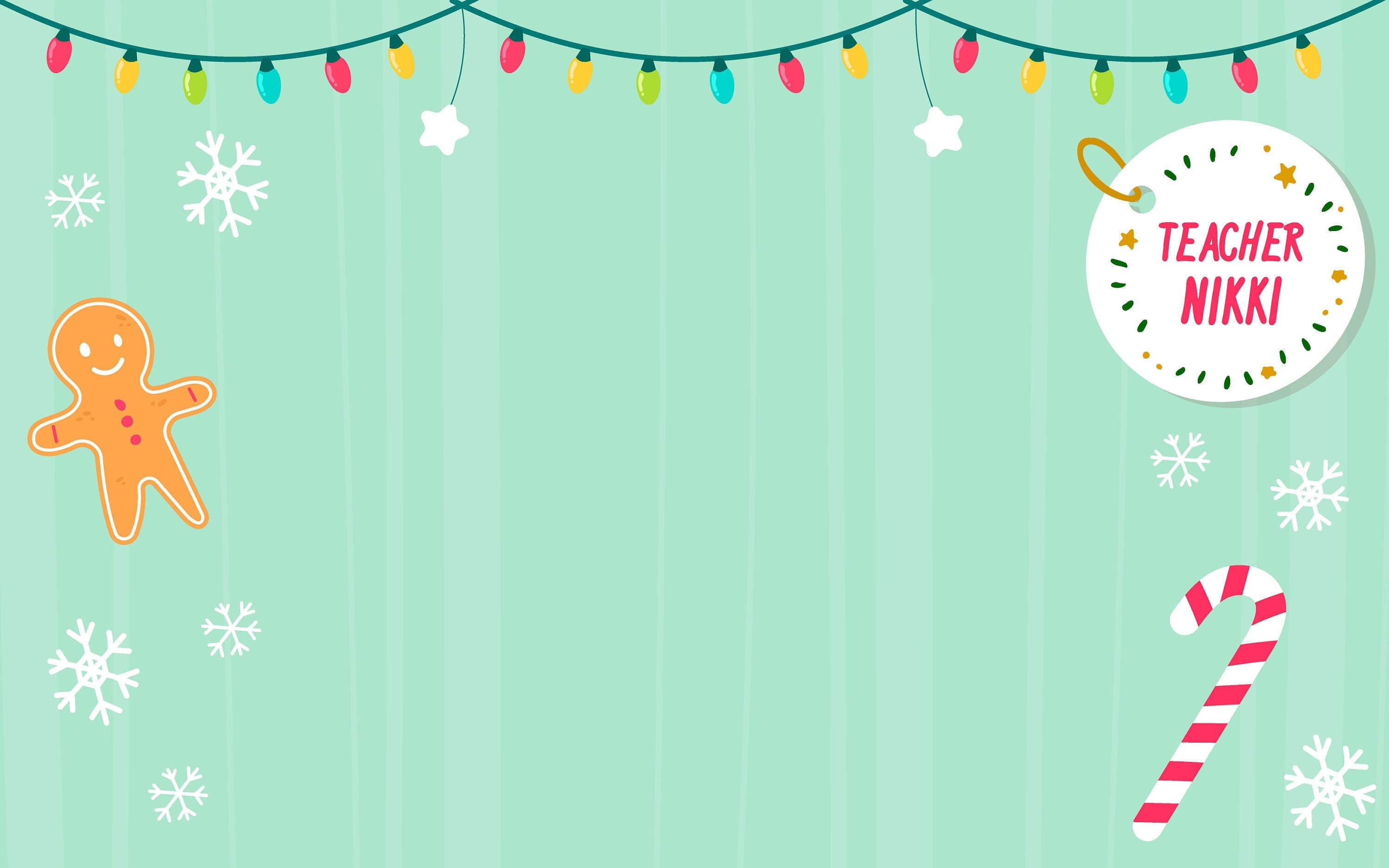 Customizable Christmas Classroom Background - ESL Online Teaching ...