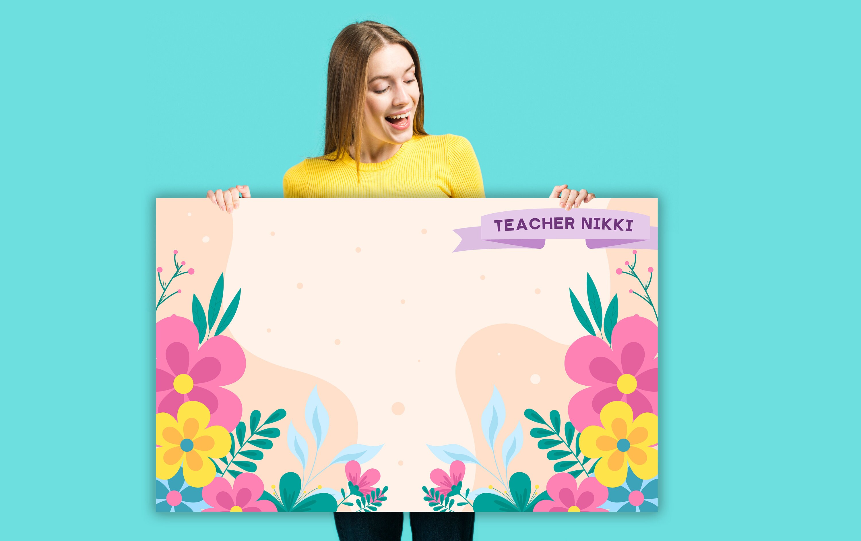 Personalized Flower Classroom Background - ESL Online Teaching - Vipkid ...