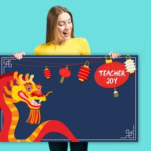 Customizable Chinese New Year Classroom Background ESL Online Teaching ...
