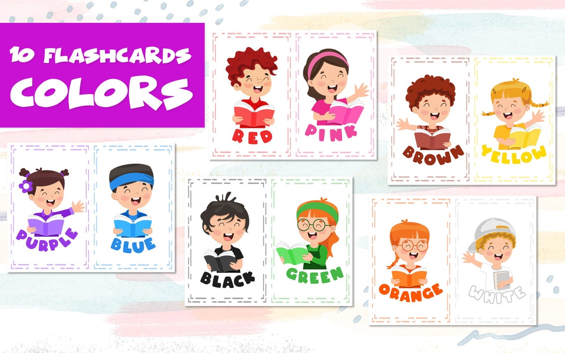 Color Flashcards - Vipkid, Gogokid, ESL Online Teaching - Etsy