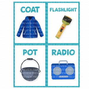 Camping Flashcards - Vipkid, Gogokid, ESL Online Teaching - Etsy