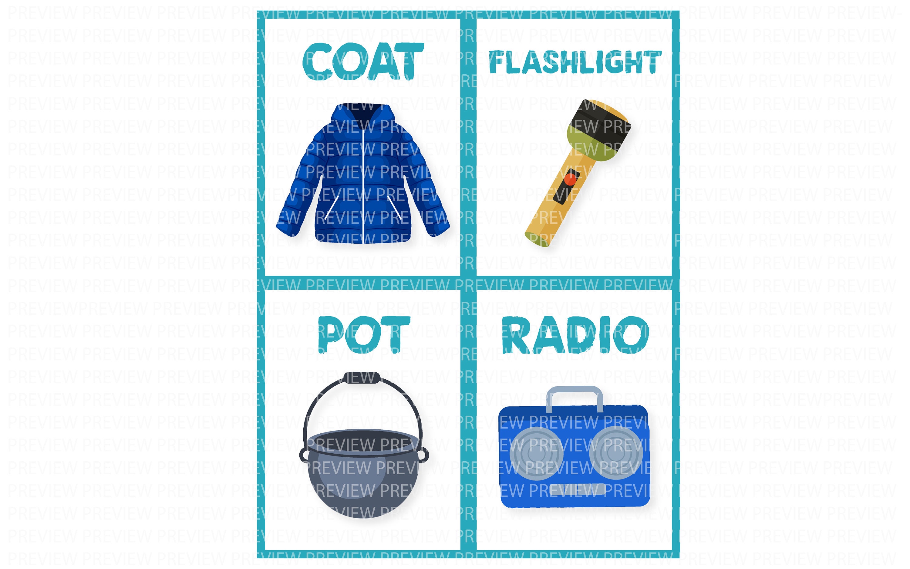 Camping Flashcards - Vipkid, Gogokid, ESL Online Teaching - Etsy