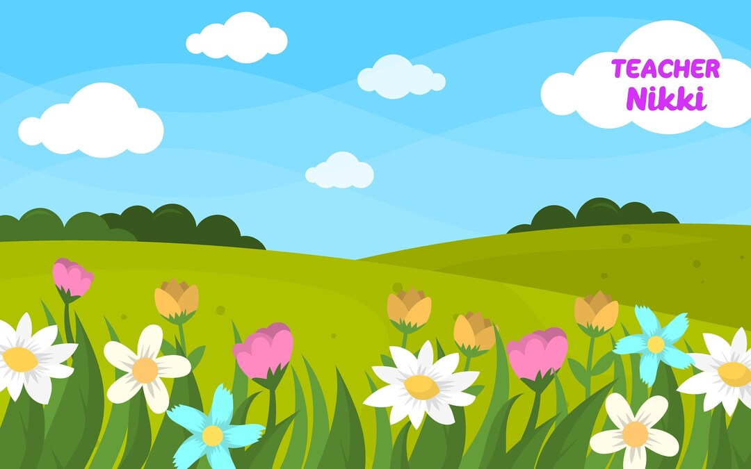 Personalized Spring Classroom Background - ESL Online Teaching - Vipkid ...