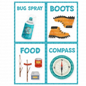 Camping Flashcards - Vipkid, Gogokid, ESL Online Teaching - Etsy