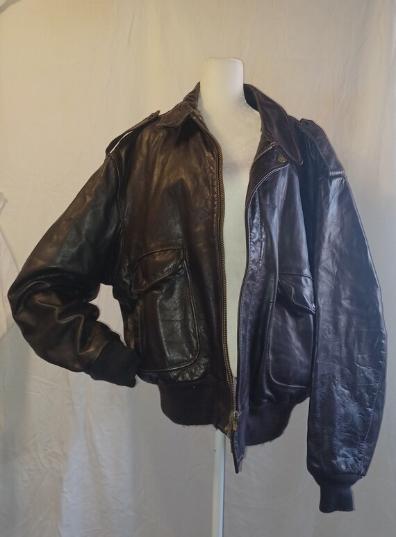 Brown vintage aviator jacket - Gem