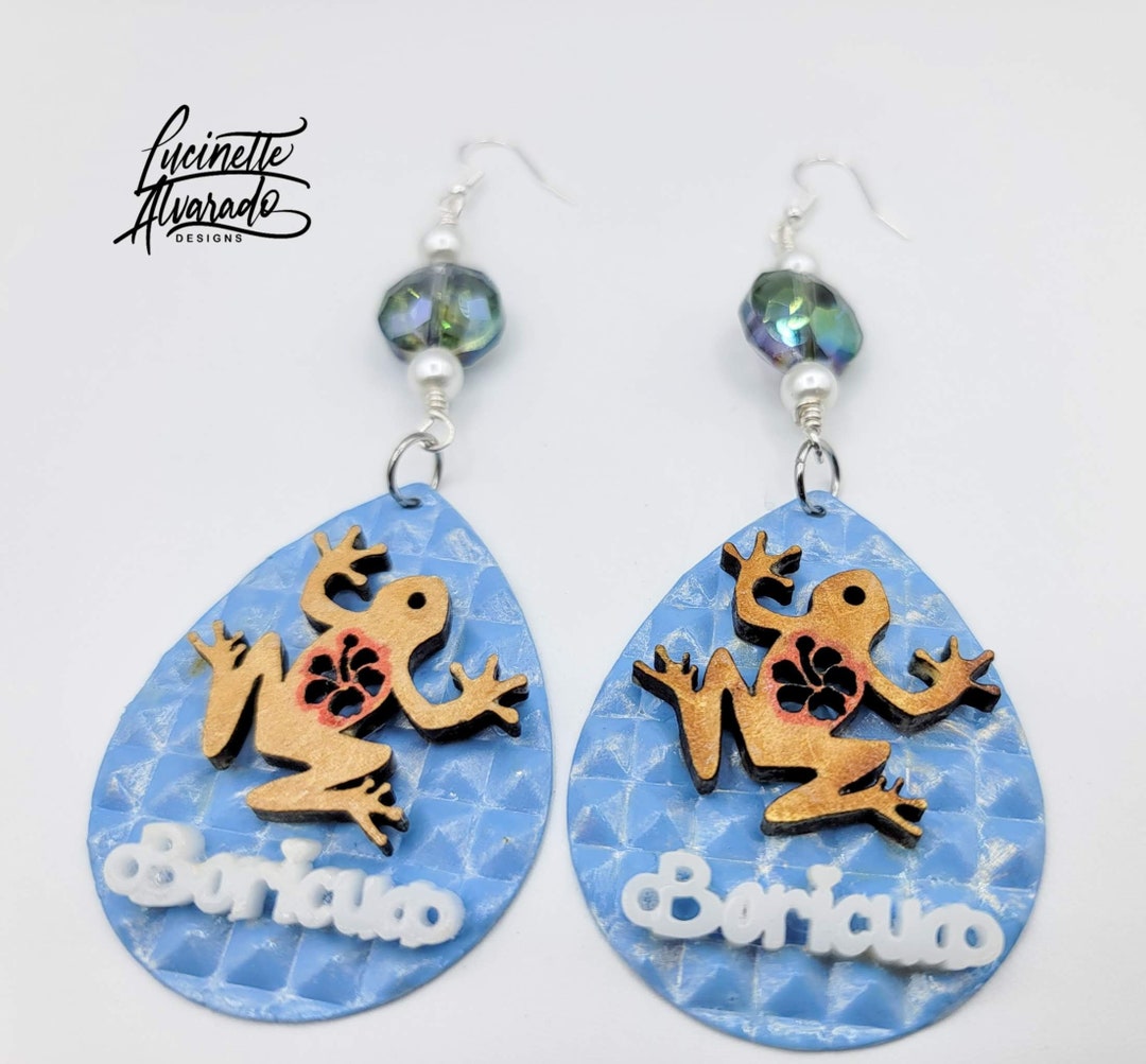 Puerto Rican Jewelry, Puerto Rico Earrings - Etsy