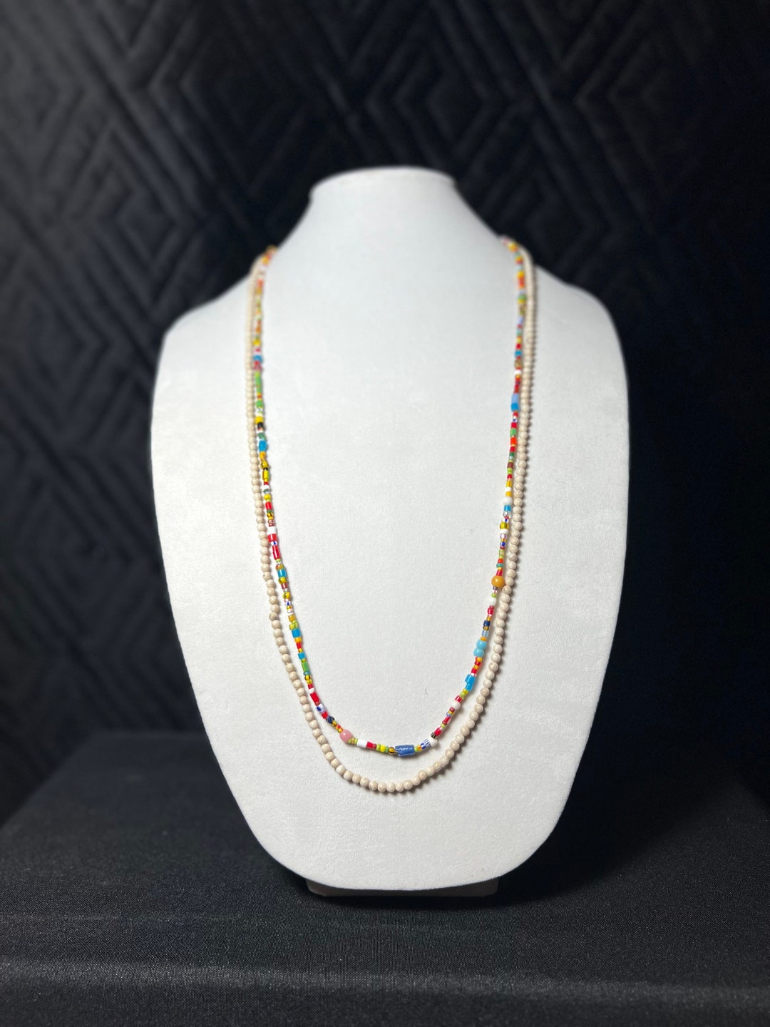 Two Strands of Colorful, Very Small Beads. - Etsy
