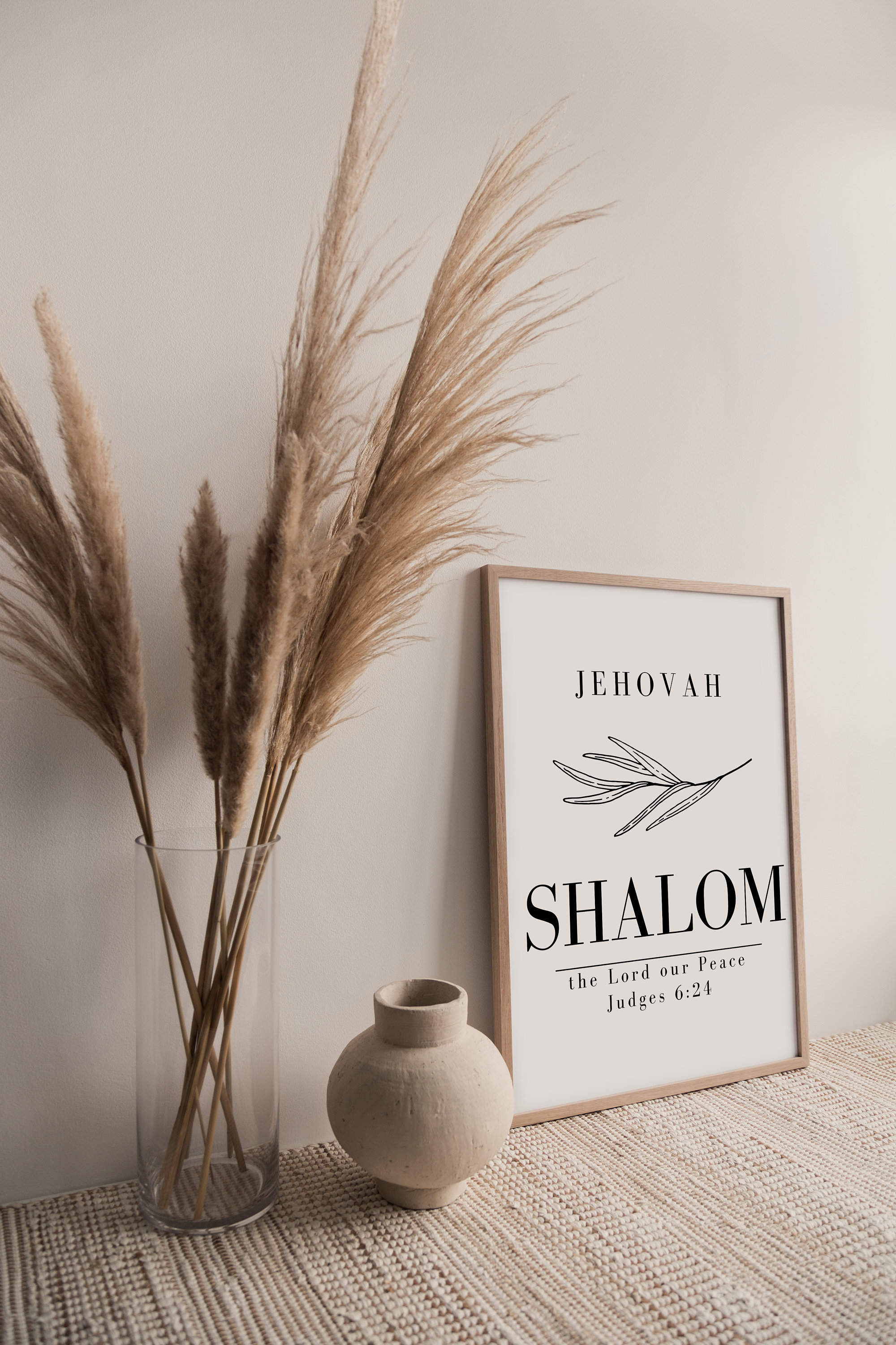 Shalom Printable Wall Art, Digital Download Names of God, Christian ...