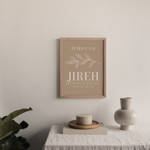 Jireh Printable Wall Art, Names of God, Christian Wall Art, Bible Verse ...