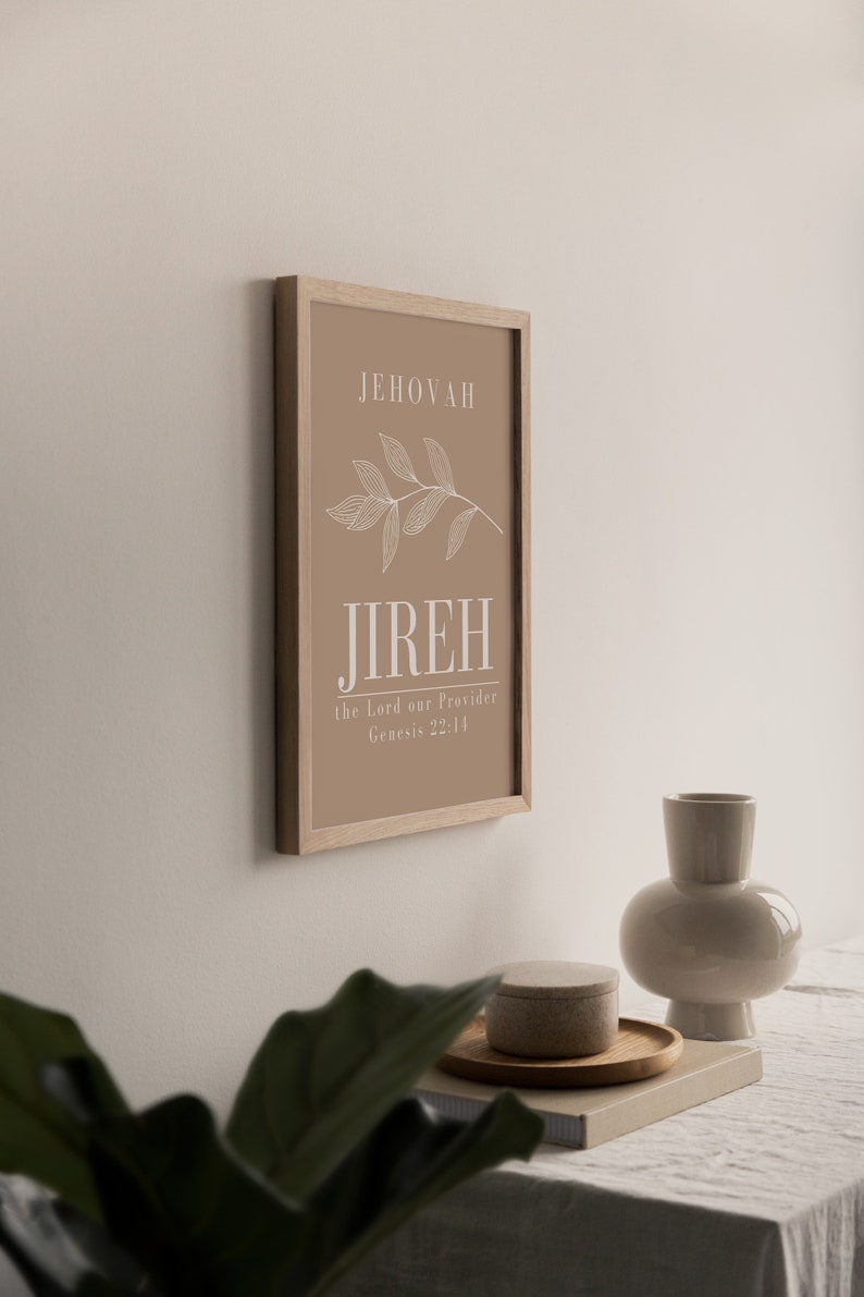 Jireh Printable Wall Art, Names of God, Christian Wall Art, Bible Verse ...