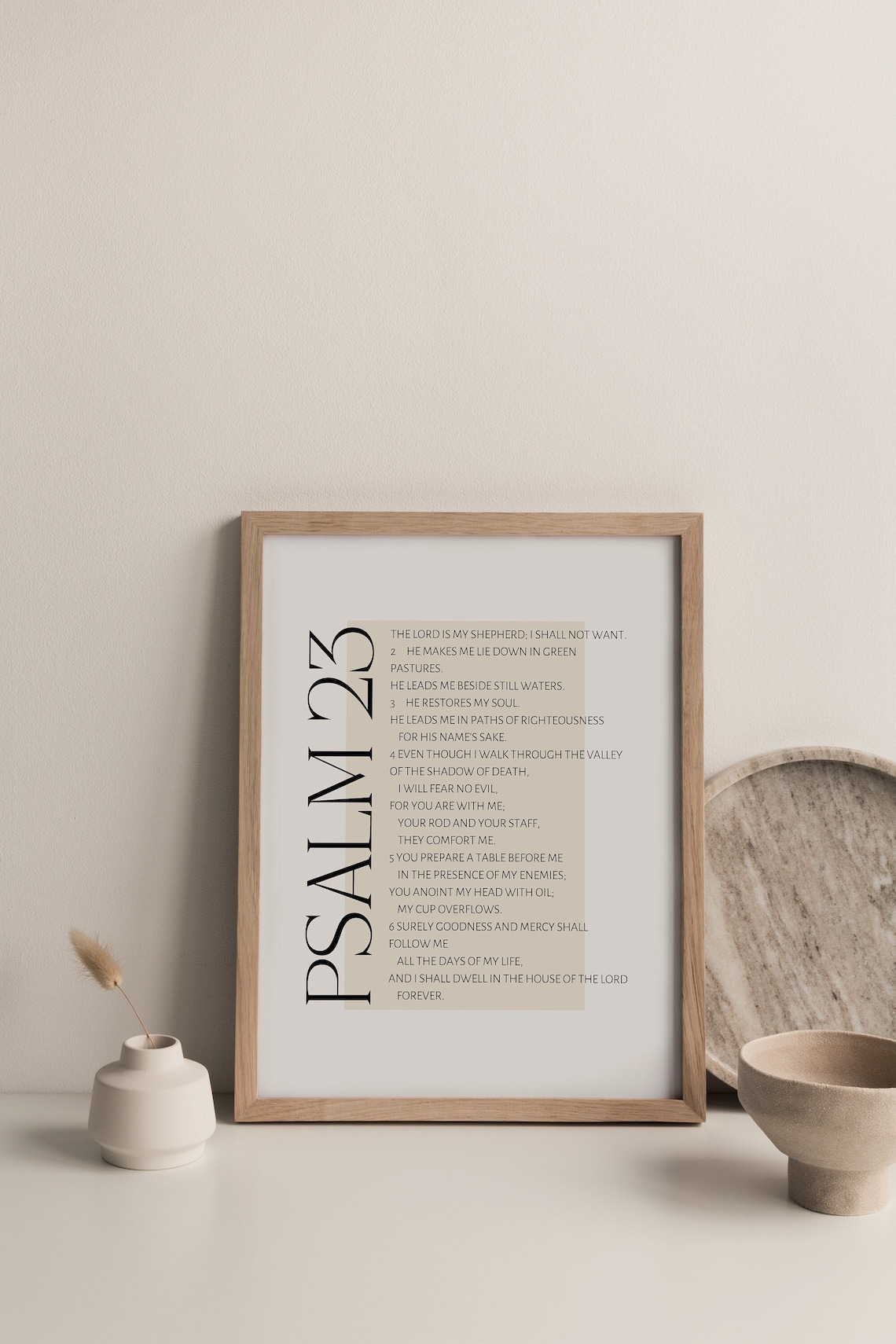 Psalm 23 Printable Wall Art, Christian Wall Art, Bible Verse. Digital ...