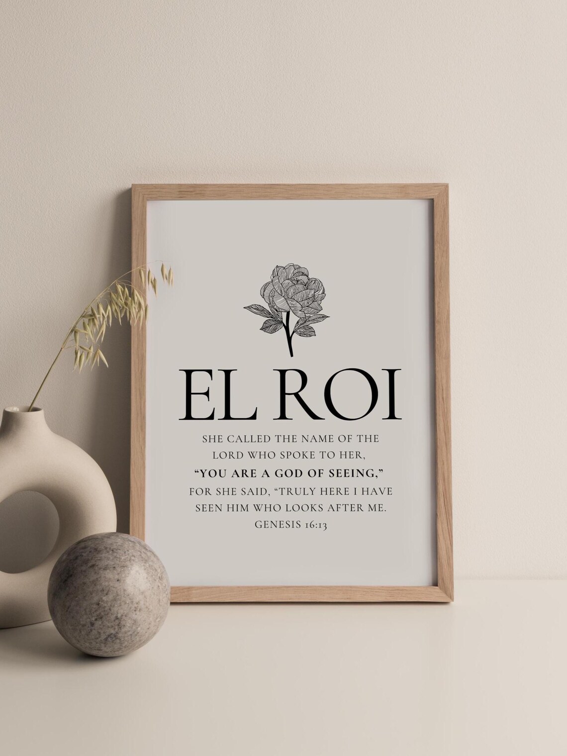Printable El Roi Wall Art. Instant Download Christian Scripture Bible ...