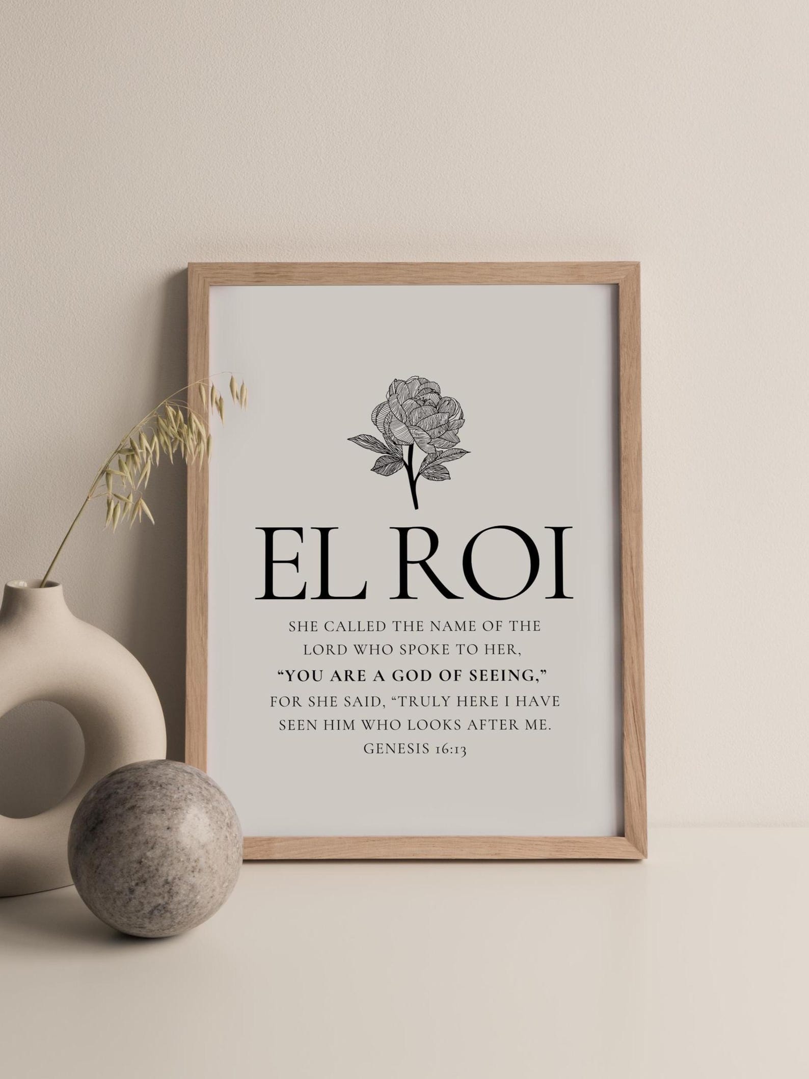 Printable El Roi Wall Art. Instant Download Christian Scripture Bible ...