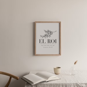 Printable El Roi Wall Art. Instant Download Christian Scripture Bible ...